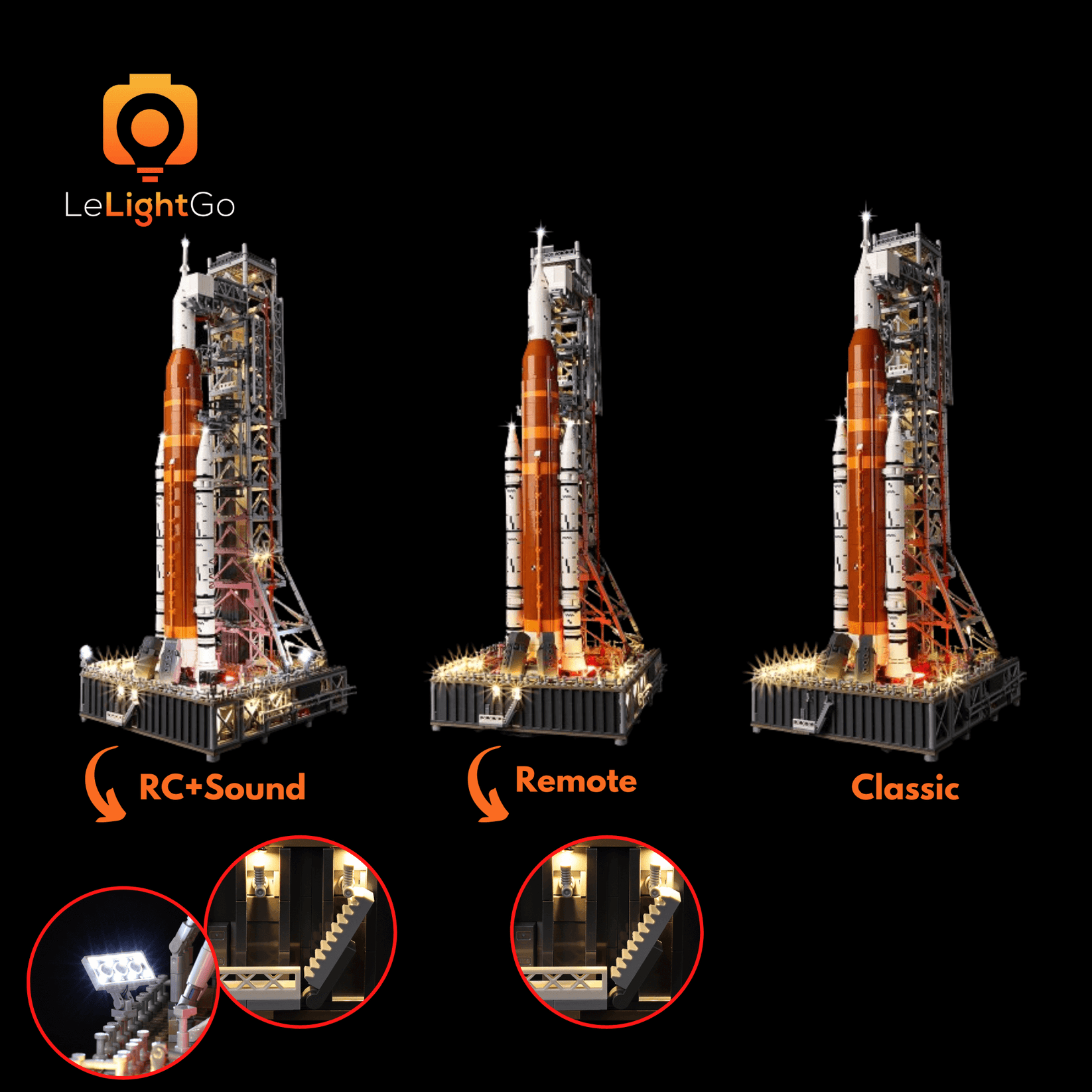 Light Kit For NASA Artemis Space Launch System 10341 – LeLightGo