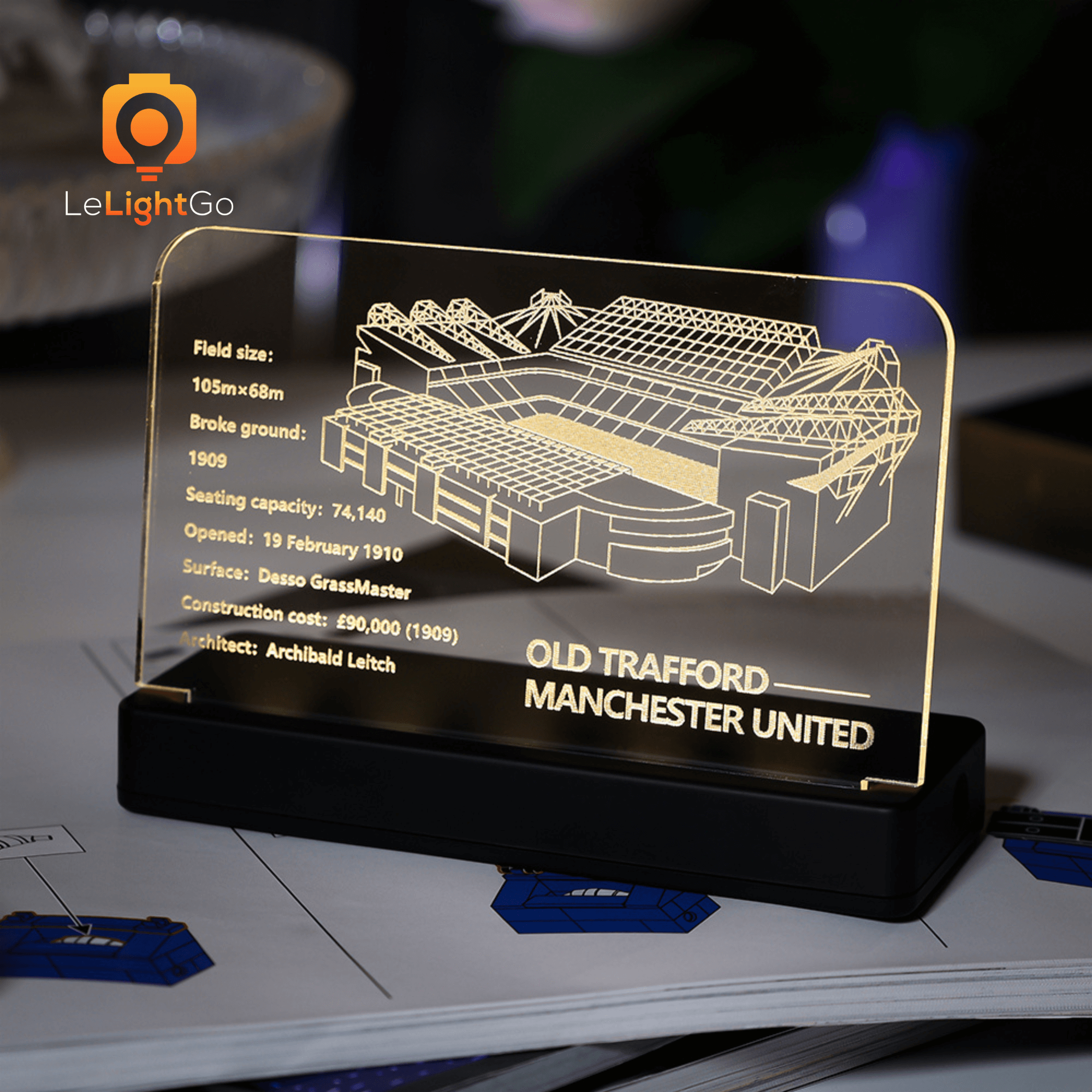 LED Nameplate for Old Trafford - Manchester United 10272 – LeLightGo